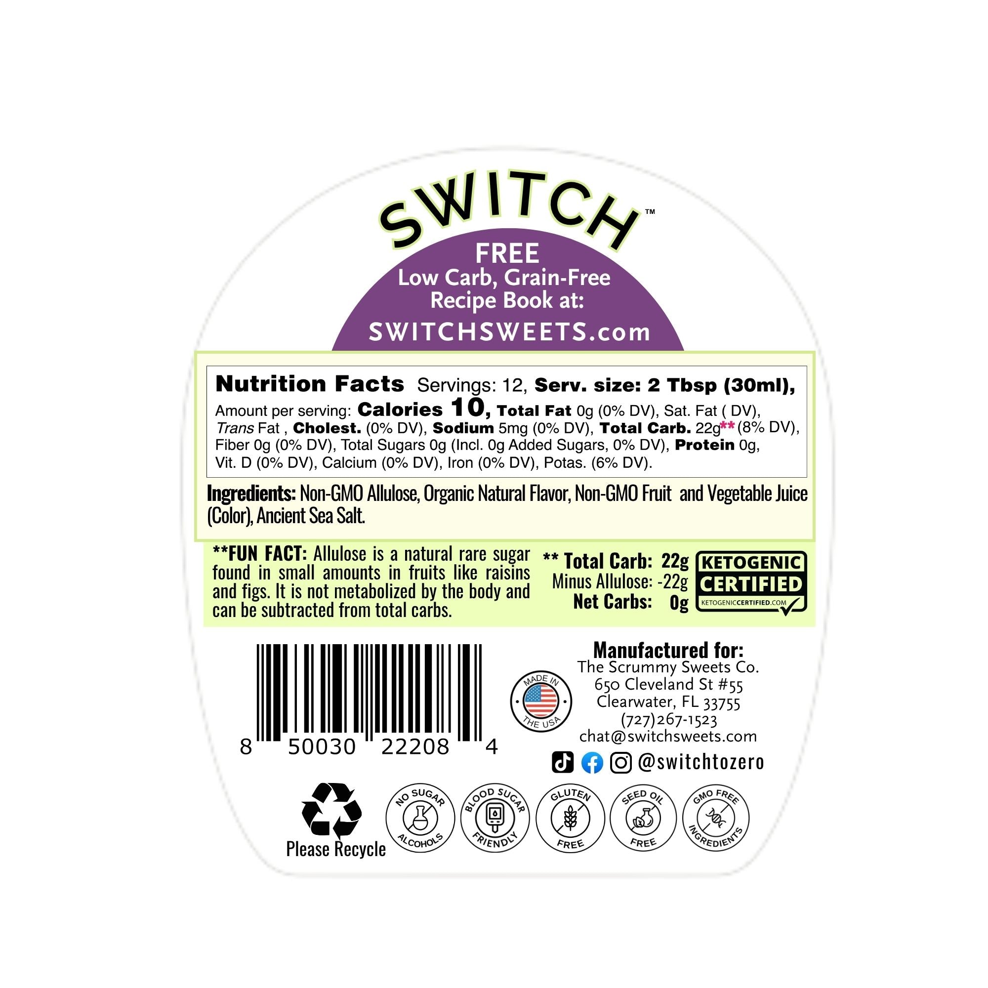 Sugar Free Pancake Syrup (Allulose Sweetened) | SWITCH®