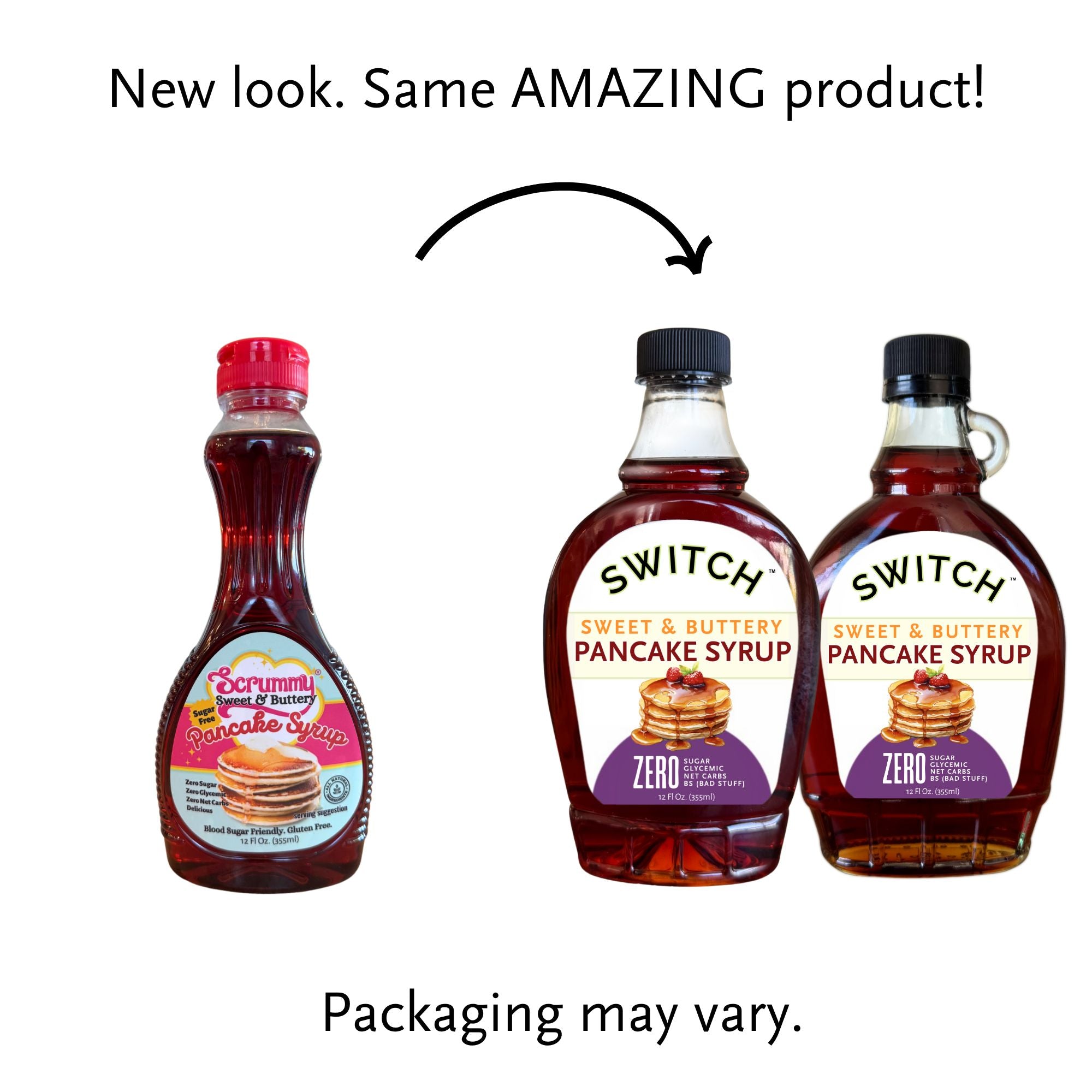 Switch Sweet & Buttery Pancake Syrup - Amazing taste, zero Sugar, only ...