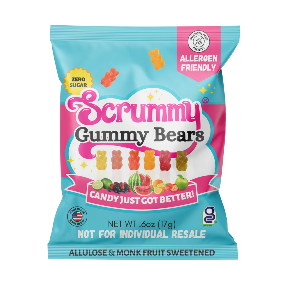 NEW Scrummy Gummy Bears 10ct Snack Pack (.6oz Single Serving Bags ...